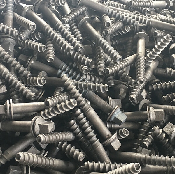 GK RAILWAY - Screw spike, Sleeper screw, Rail screw, Rail spike